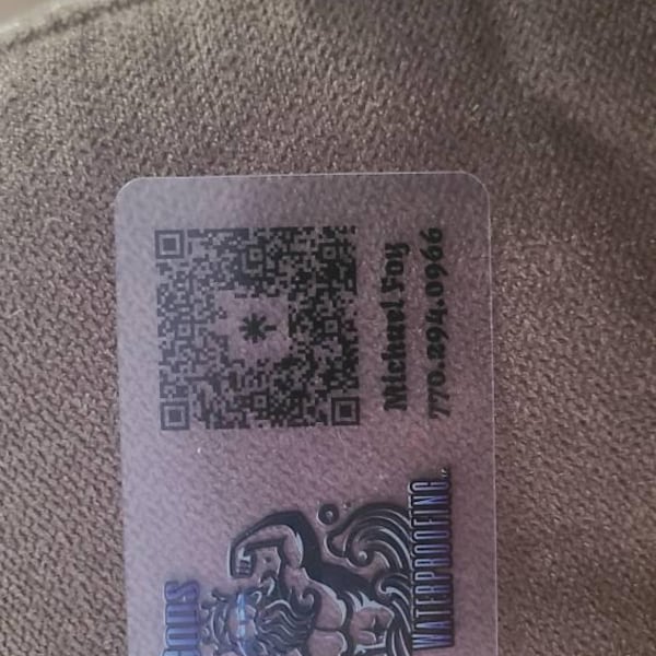 Transparent Business Card, Clear, Esthetician, QR Code, Pvc, Acrylic ...