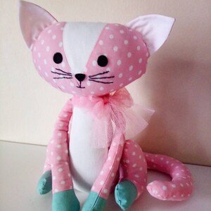Cat Softie PDF Sewing Pattern, Scrappy Paws Stuffed Animal Pattern ...