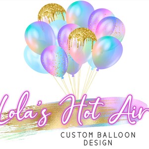 Party Decor Logo Pink Balloons Logo Gift Logo Events Logo Diy | Etsy