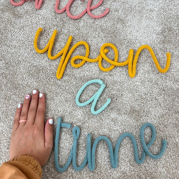 Smile Wire Knitted Word / Nursery Wall Decor / Kids Bedroom Door ...