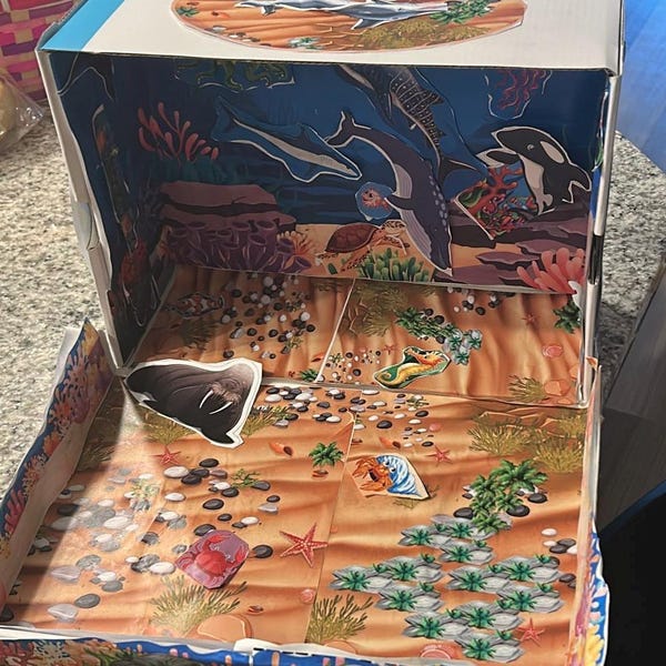 Printable Shoebox Diorama Kit, Create a Savanna Habitat, Animals ...