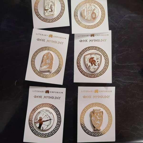 Greek Mythology Enamel Pin Set - Greek Myth Collection - Book Pin Badge ...