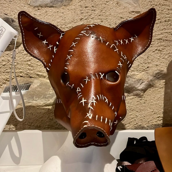 Pig Leather Mask Pattern PDF - the Pigenstein - by Leatherhubpatterns ...