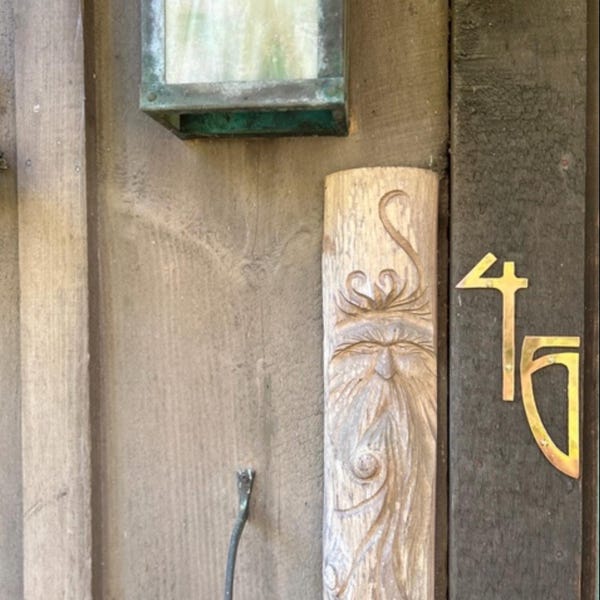 Arts and Crafts Copper House Sign With Oak Frame in 4"/100mm High ...