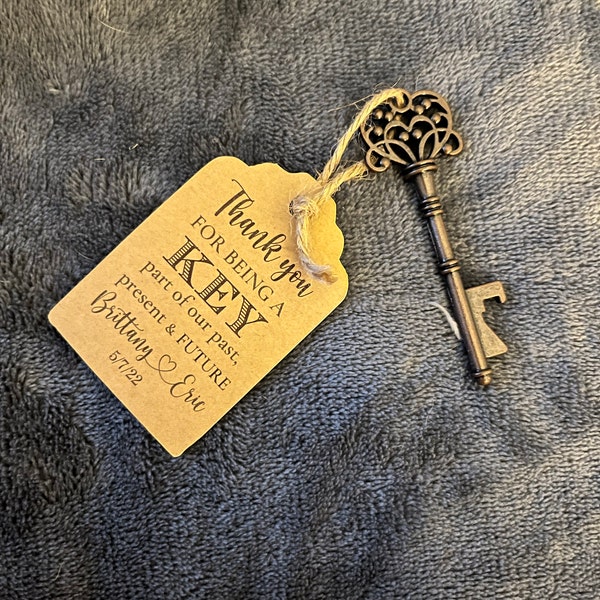 Key Bottle Openers AND Tags, Skeleton Key Favors, Key Part Tags Wedding ...