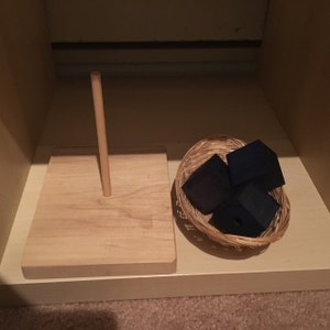 4 Montessori Dowel Toystoddler Stacking Set - Etsy