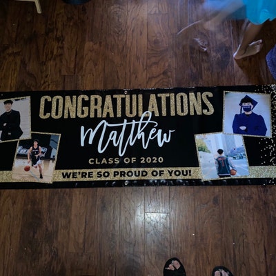Graduation Vinyl Banner 2024, Custom Graduation Backdrop, Personalized ...
