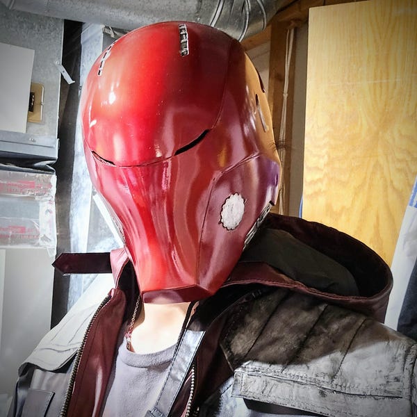 Red Hood Arkham Knight Cosplay Mask Costume Helmet STL 3d Print File - Etsy