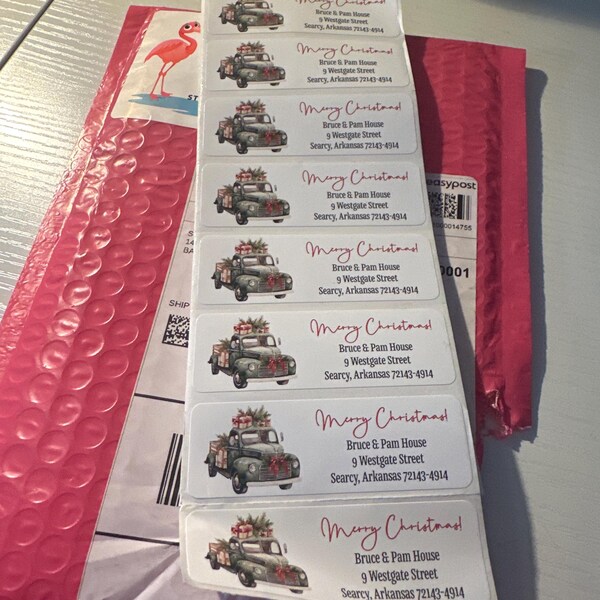 Christmas Scene Return Address Labels Envelope Stickers Holiday ...