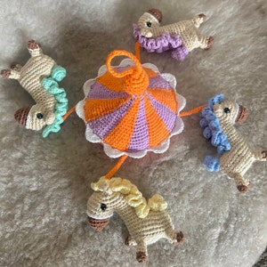 Merry Go Round Baby Mobile Crochet Pattern by Aquariwool Crochet ...