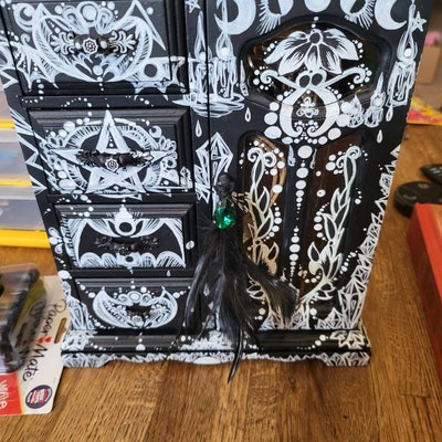 Custom GOTH Gothic Black Wooden Plastic Storage BOX Decorative - Etsy