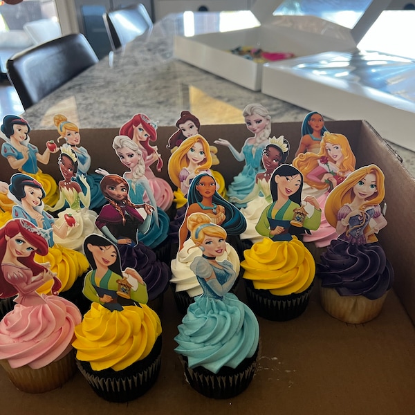 Disney Princess Cupcake Toppers, Party Decorations - Etsy