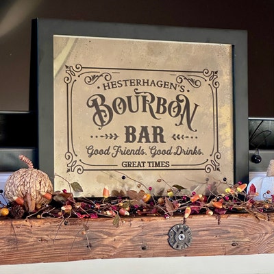 Bourbon Bar Sign SVG Bourbon Bar Printable Bourbon SVG Home Bar Sign ...