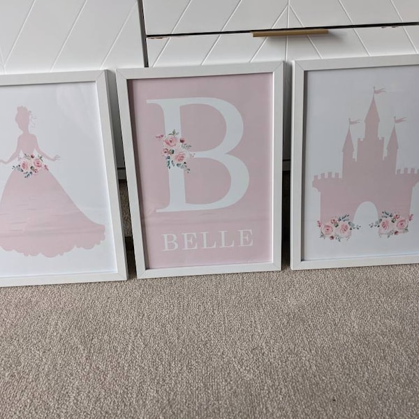 Princess Prints,girls Bedroom Prints,girls Wall Art,pink,floral,nursery ...