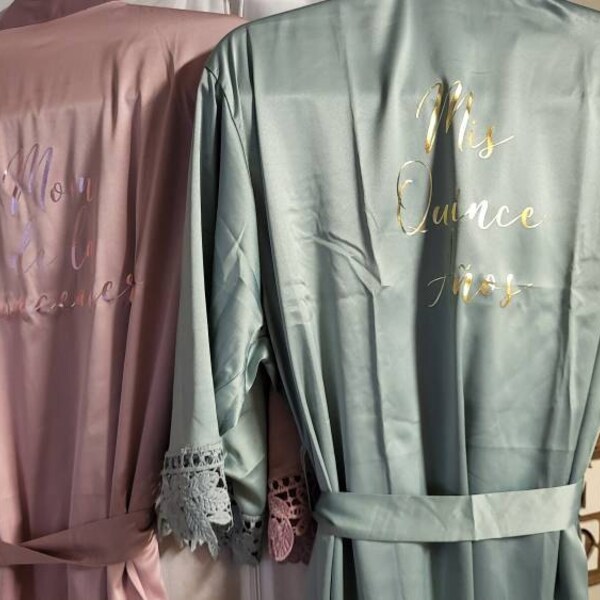 Dusty Blue Bridesmaid Robe Sage Green Bridal Robe Navy Robe Teal Robe ...