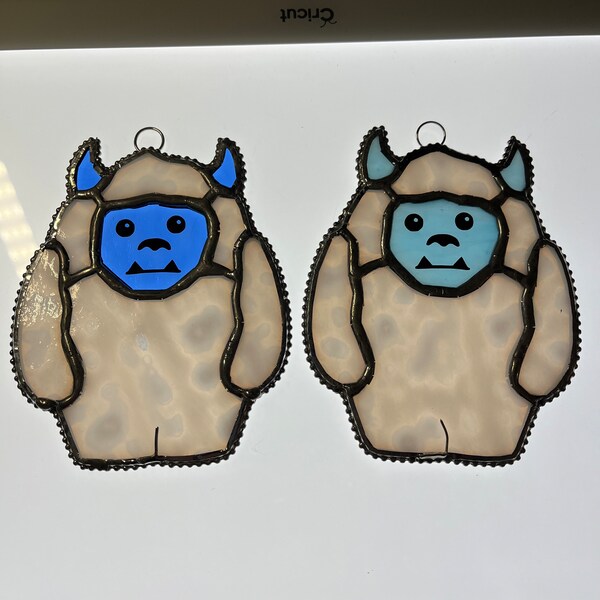 DIGITAL DOWNLOAD Pattern | Baby Yeti Stained Glass Pattern | Cute ...