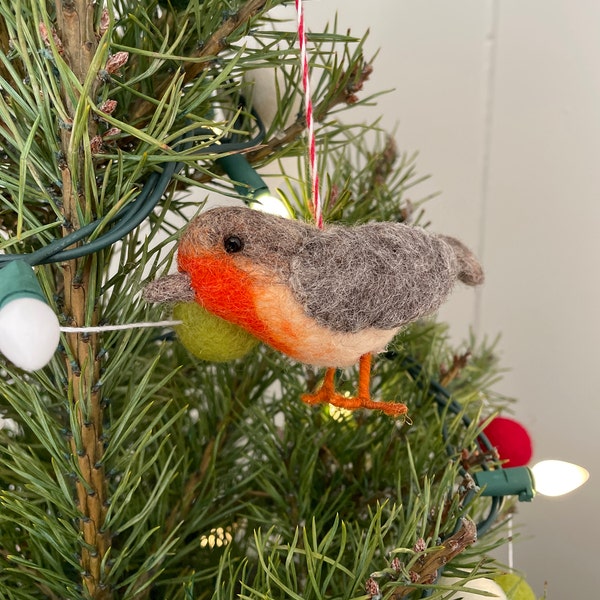 Tufted Bird Christmas Ornament - Fair Trade Robin Handmade in Nepal - Etsy