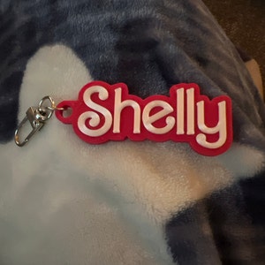 Personalized Script Keychain Two-tone Custom Colors & Text Bag Charm ...