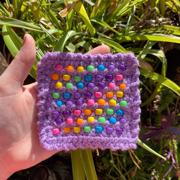 Beaded Fidget Square Crochet Pattern: Beginner Friendly, No Sew ...