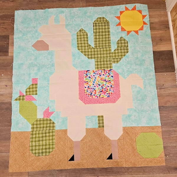 Alpaca Quilt Pattern, Multiple Sizes From Baby Quilt to Throw, Doubles ...