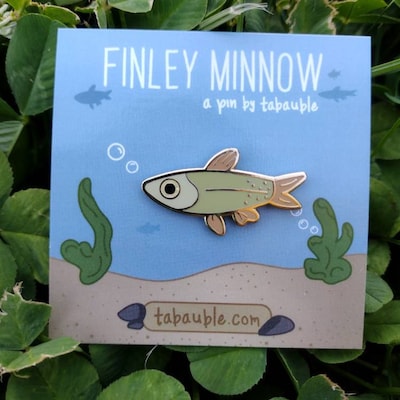 Minnow Hard Enamel Lapel Pin Cute Fish Badge Pin Gifts for Dad - Etsy