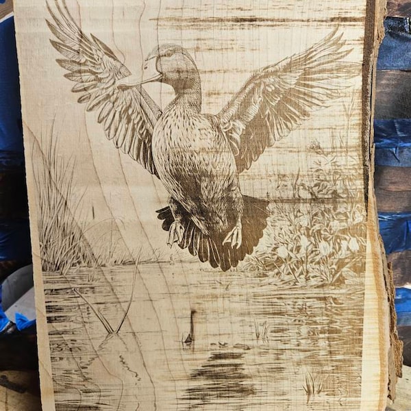 Laser Duck Engraving Design: Wildlife Art (PNG, JPEG) - Etsy