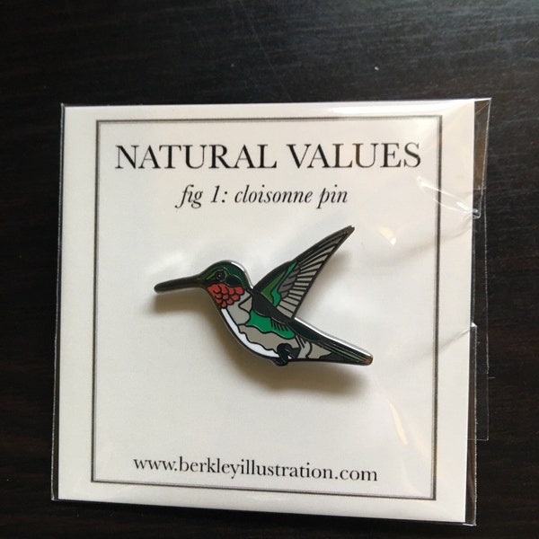 Enamel Pin - Hummingbird - Nature Pin - Natural Values - Ryan Berkley ...