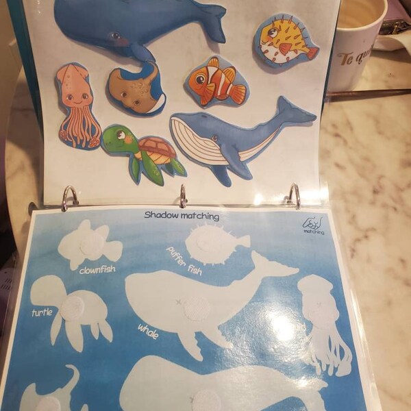 Ocean Animals Toddler Busy Book Printable Learning Binder Homeschool ...