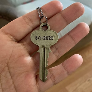 Men's Personalized Vintage Key Necklace YOU Choose the Key and Necklace ...