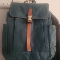 Waxed Canvas Backpack for School , Diaper Bag Backpack Purse , Teal ...