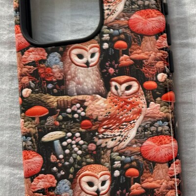 Butterfly Moth Embroidery Phone Case iPhone 15 14 13 12 Vintage Floral ...