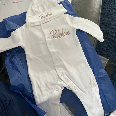 Sleepsuit Embroidered Personalised Name Sleepsuit - Etsy