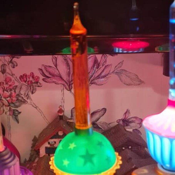 Old 8 Light C-6 NOMA Bubble Light Set in Original Colorful Box W Cord ...