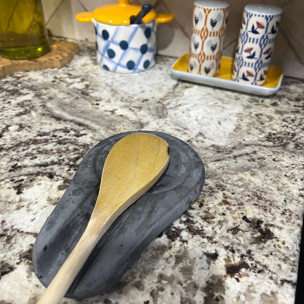 Spoon Rest, Spoon Holder, Spoon Dish, Concrete Spoon Rest, Cement ...