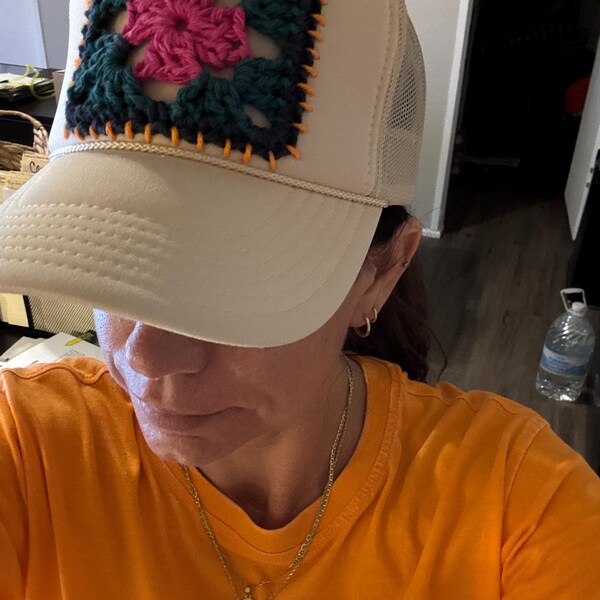Handmade Quilted Patchwork Trucker Hat, Trucker Hat Women, Quilt Hat ...