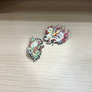 YK Dragon of Dojima enamel Pin - Etsy