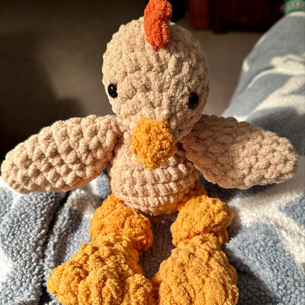 MINI Chickie Chicken Knotted Lovey — Crochet Chicken PATTERN - Etsy