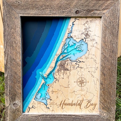 Digital File DXF, AI, SVG Custom Map Wood Bathymetric Map , Custom Wood ...