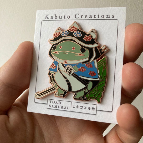 Toad Samurai Pin // Enamel Pin-toad Enamel Toad Samurai Enamel Pin-toad ...