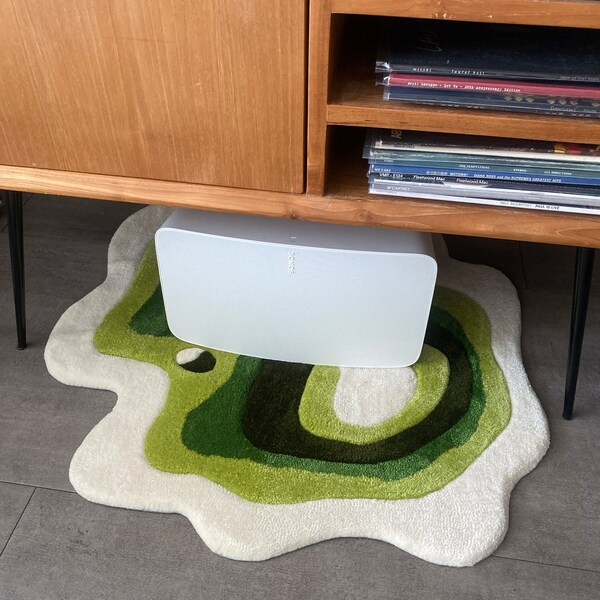 Hand Tufted Wavy Rug / Handmade Rug, Tuft Rug, Housewarming Gifts ...