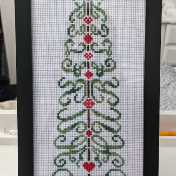 Custom Family Christmas Name Trees: Cross Stitch, Personalized Cross Stitch Pattern Design ...