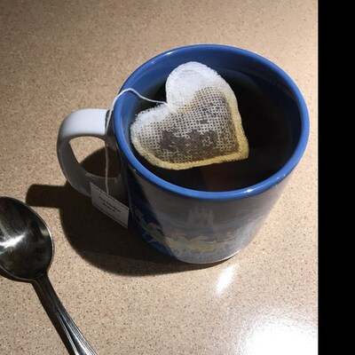 5 Heart Shaped Tea Bags/custom Tea Bag, Valentines Gift, Best Friend's ...