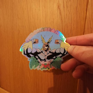 All Might Holographic Sticker - Etsy