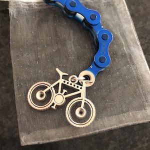 Bicycle Chain Necklace on a Black Cord Wonderful Gift for Any Bike ...