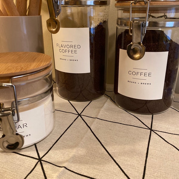 Coffee Bar Labels the Modern Collection - Etsy