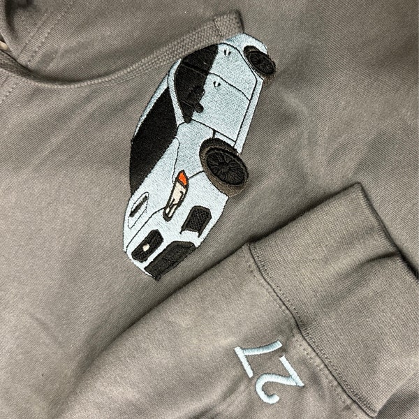 Custom Car Embroidered Sweatshirt, Race Car Hoodie, Car Lovers ...