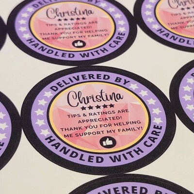 Uber Eats Delivery Stickers for Gig Workers. Custom Personalized Uber ...