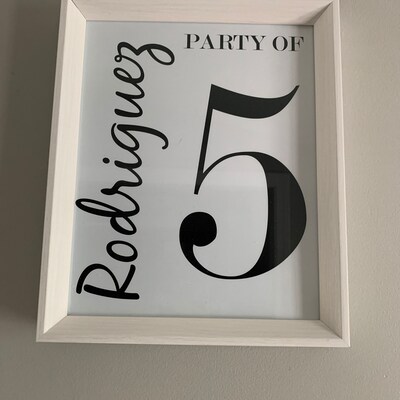 Family Party of Printable-family Sign-custom Family Print-party of 5 ...