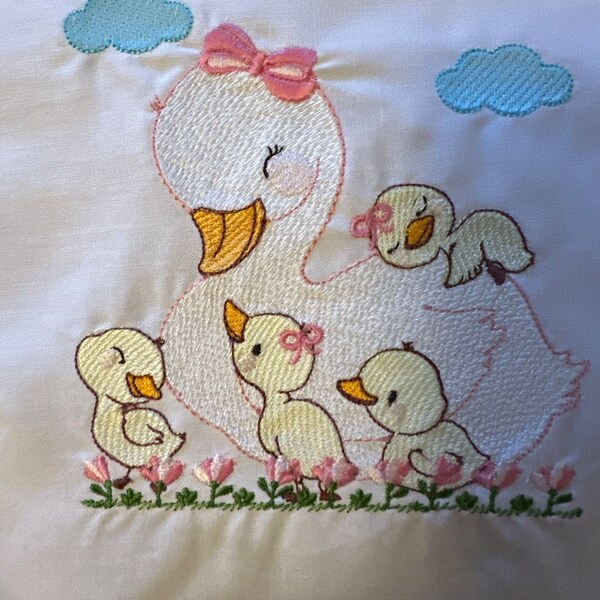 Mama Duck Embroidery Design - Baby Girl Embroidery Designs Machine ...