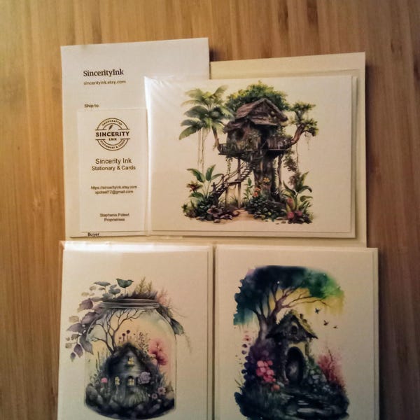 Autumn Harvest Cabin : Nostalgic Fall Note Cards - A2 Blank Note Cards ...